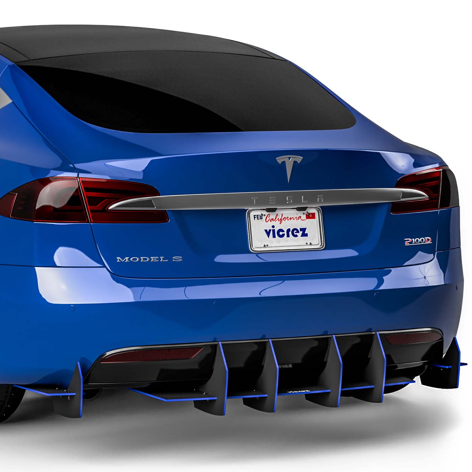 Vicrez Centa VR2 Rear Diffuser vz102387 | Tesla Model S 2015-2021 ...