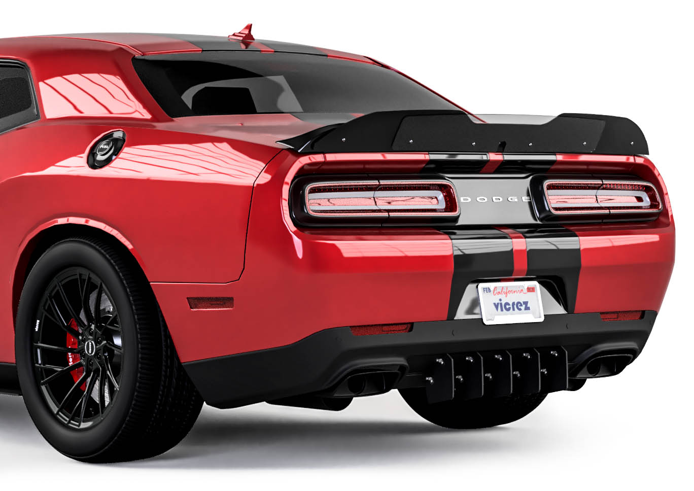 Vicrez Genali Rear Diffuser Add-on vz101399 | Dodge Challenger 2015 ...