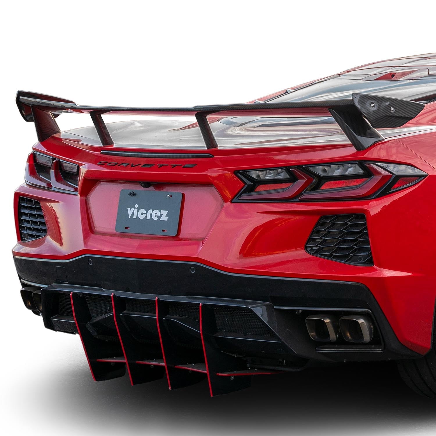 Vicrez High Wing Carbon Fiber Rear Spoiler vz102208 | Chevrolet ...