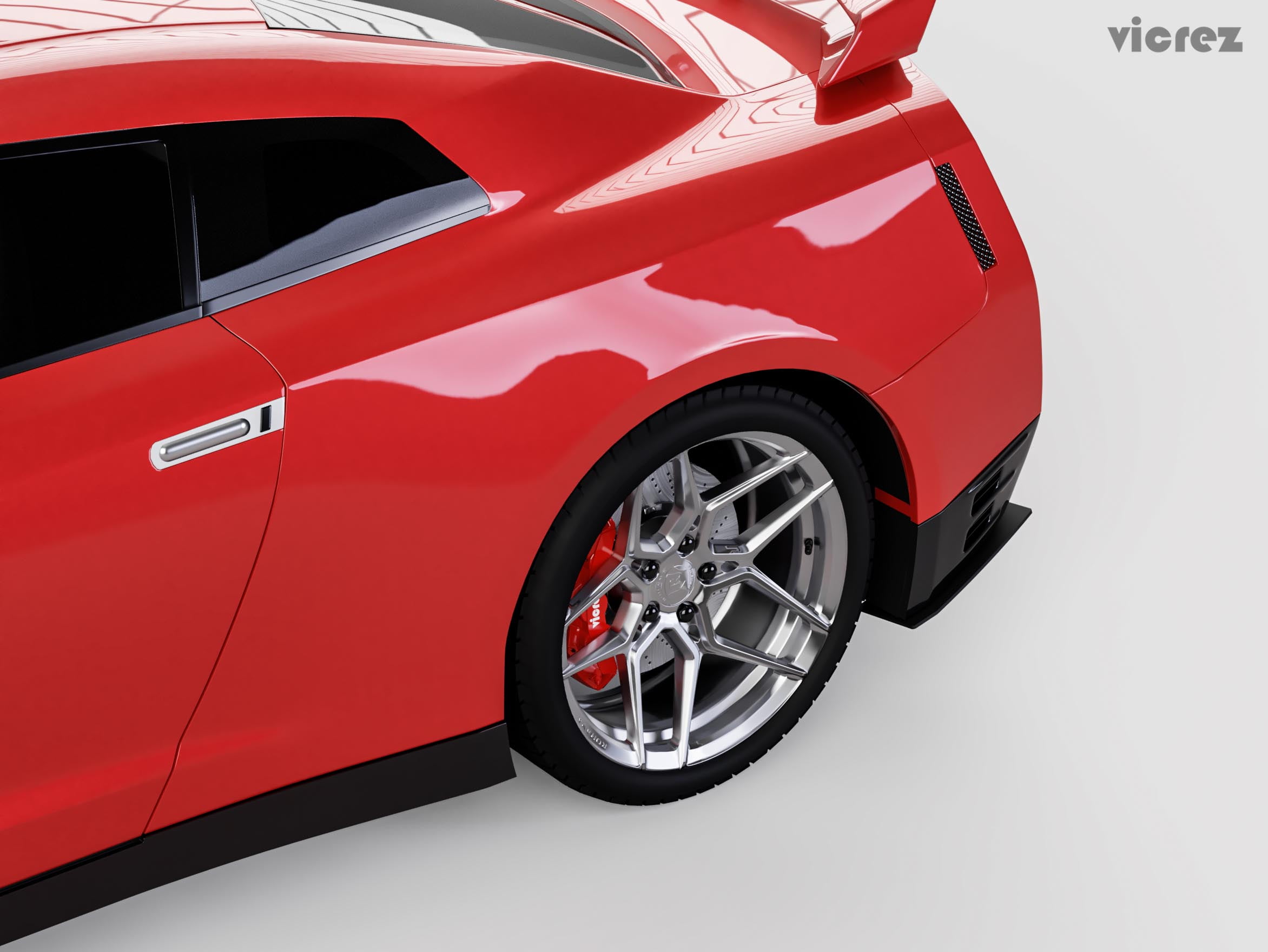 Vicrez LV Rear Bumper Side Splitters vz101670 | Nissan GTR R35 2007 ...