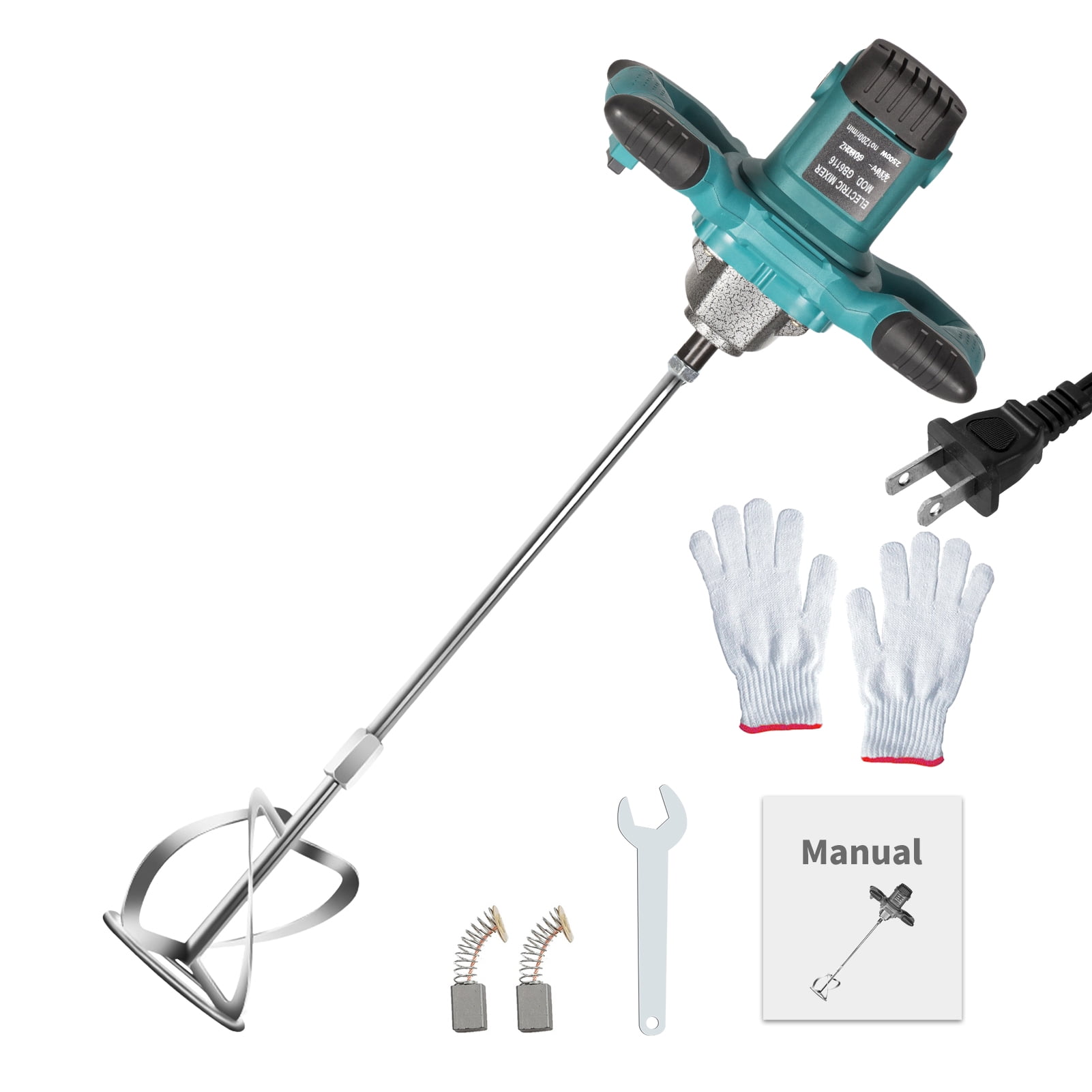 Victool 2500W Handheld Electric Mixer 6 Speed Adjustable Paint Putty ...