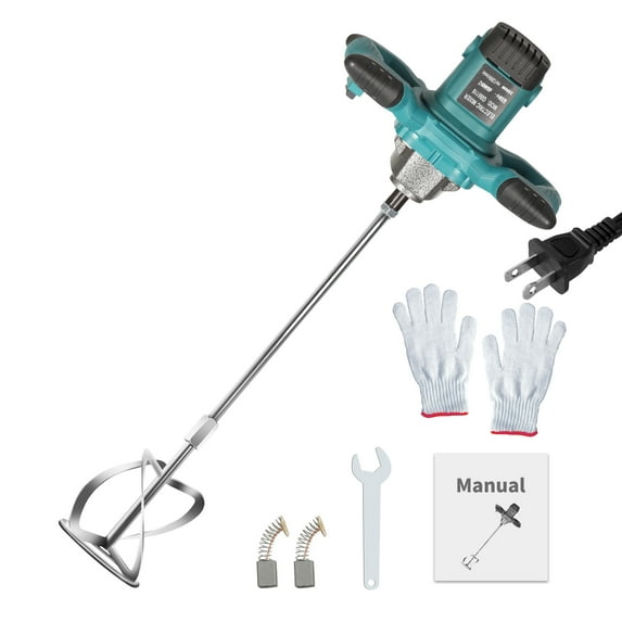 Victool 2500W Handheld Electric Mixer 6 Speed Adjustable Paint Putty ...