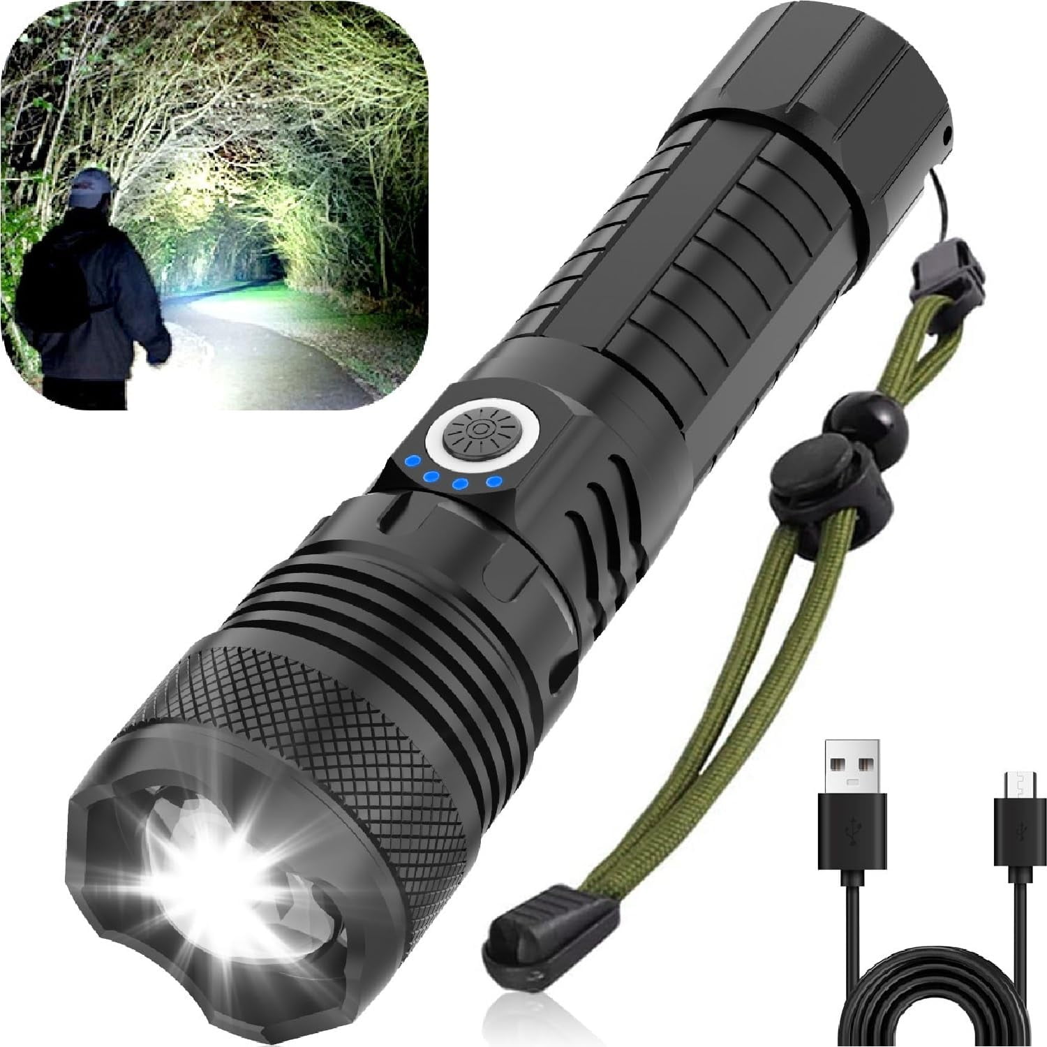 Victoper LED Flashlights, High Powered 10000 Lumens Super Bright ...