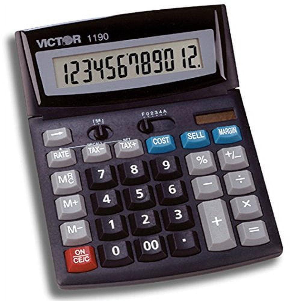 Victor 1190 Desktop Display Calculator, Black, 1" x 5.9" x 7.8 ...