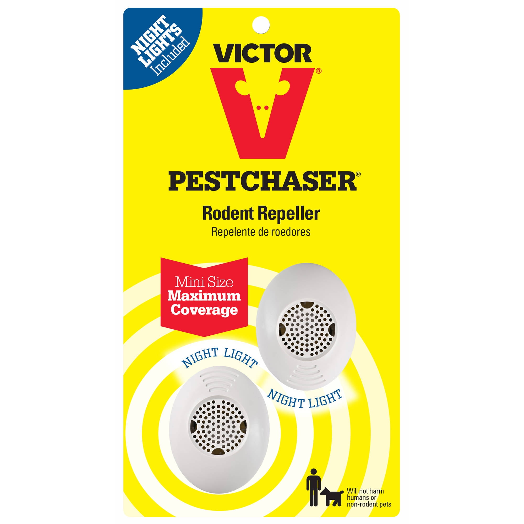 Victor 2-Pack Mini PestChaser Rodent Repeller with Nightlight - Walmart.com