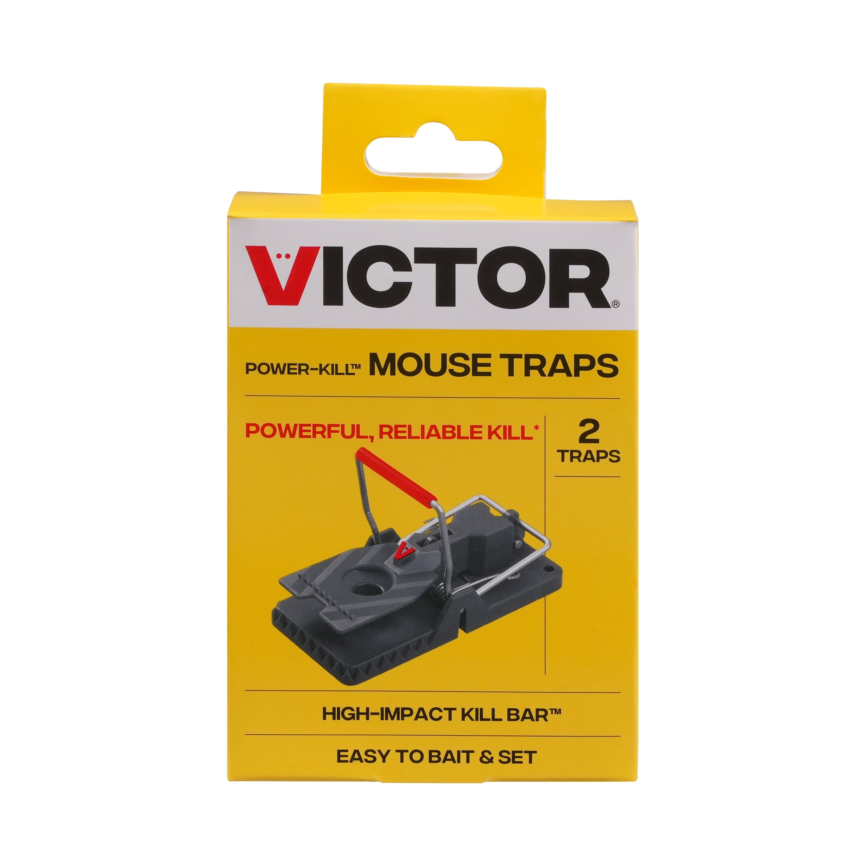 Victor, Power-Kill Small Snap Trap for Mice, 2PK, No-Touch Design ...