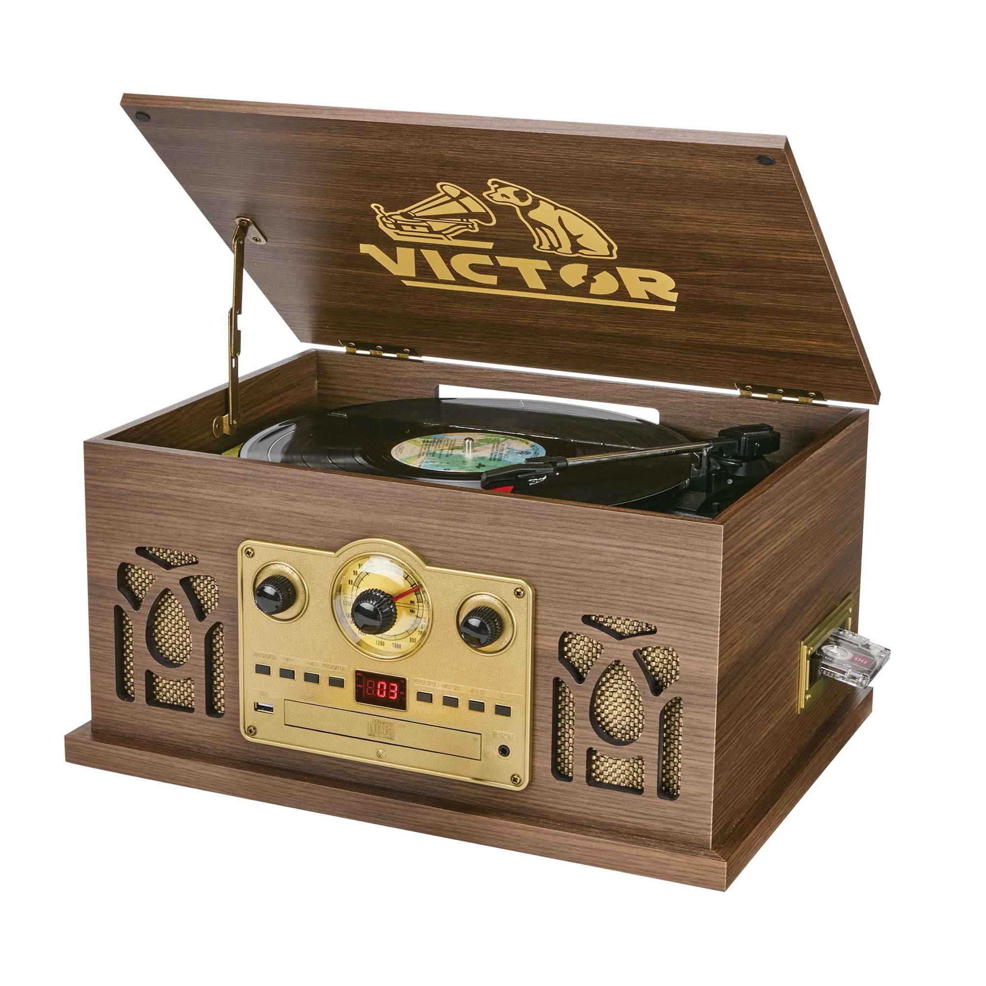 Victor 8-in-1 Stereo - Espresso - Walmart.com