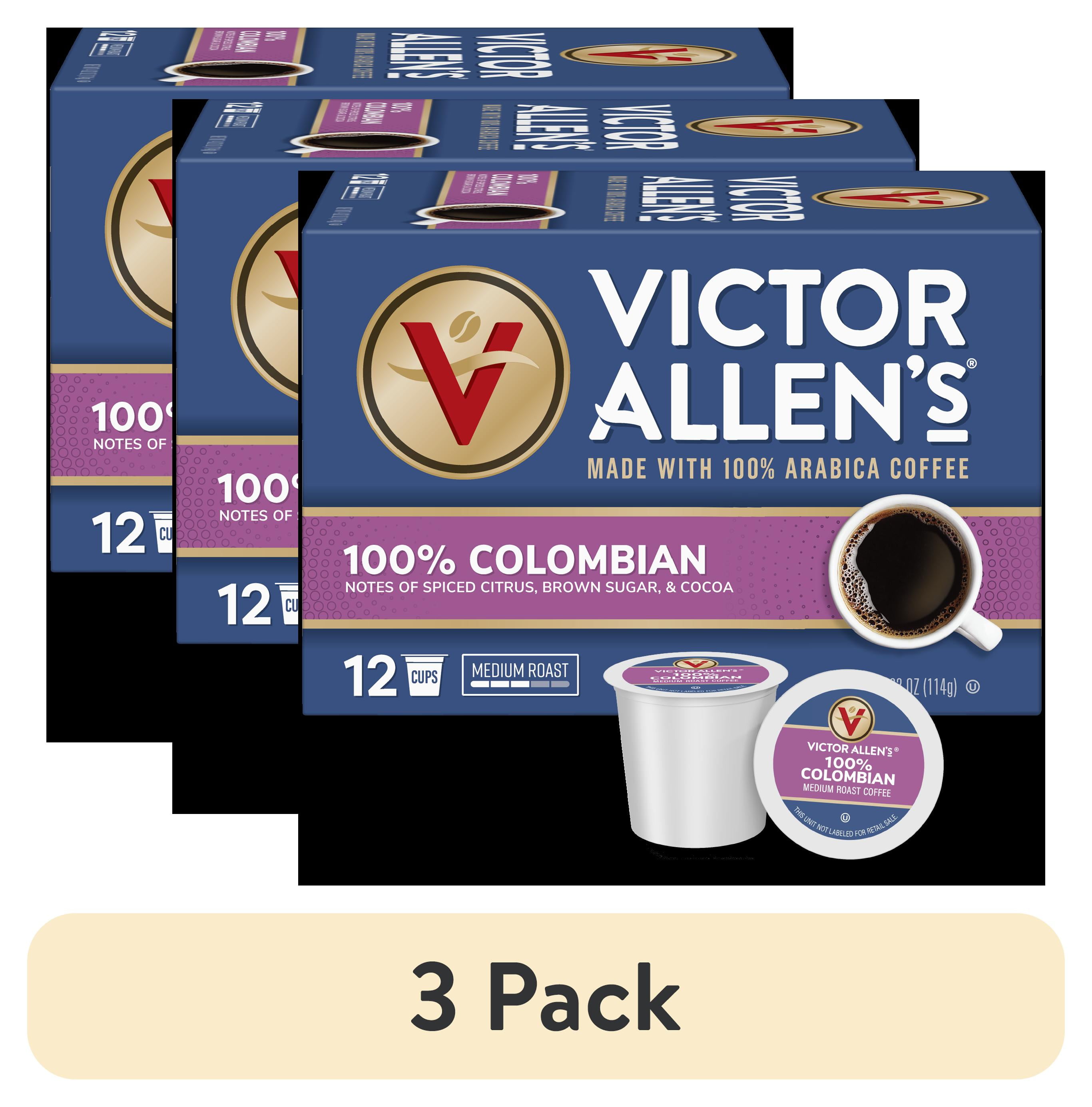 (3 pack) Victor Allen's Coffee 100% Colombian Coffee, Medium Roast, 72 Count, Single Serve ...