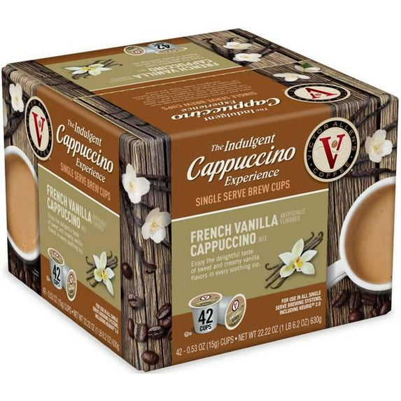 Victor Allen's Coffee, French Vanilla Cappuccino, 42-Count Single Serve Pods - Walmart.com