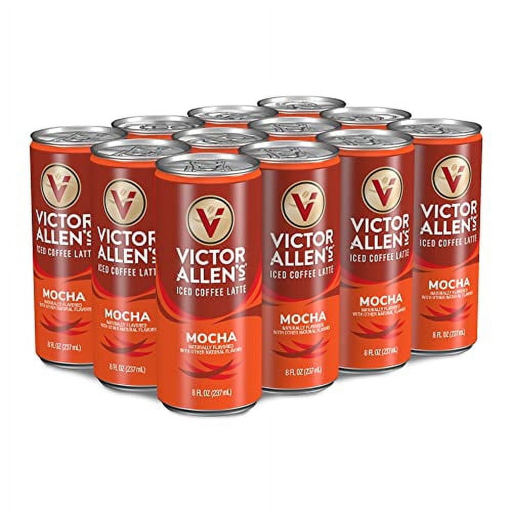 Victor Allen's Coffee Mocha Latte Ready to Drink, 12 Pack - 8oz Cans - Walmart.com