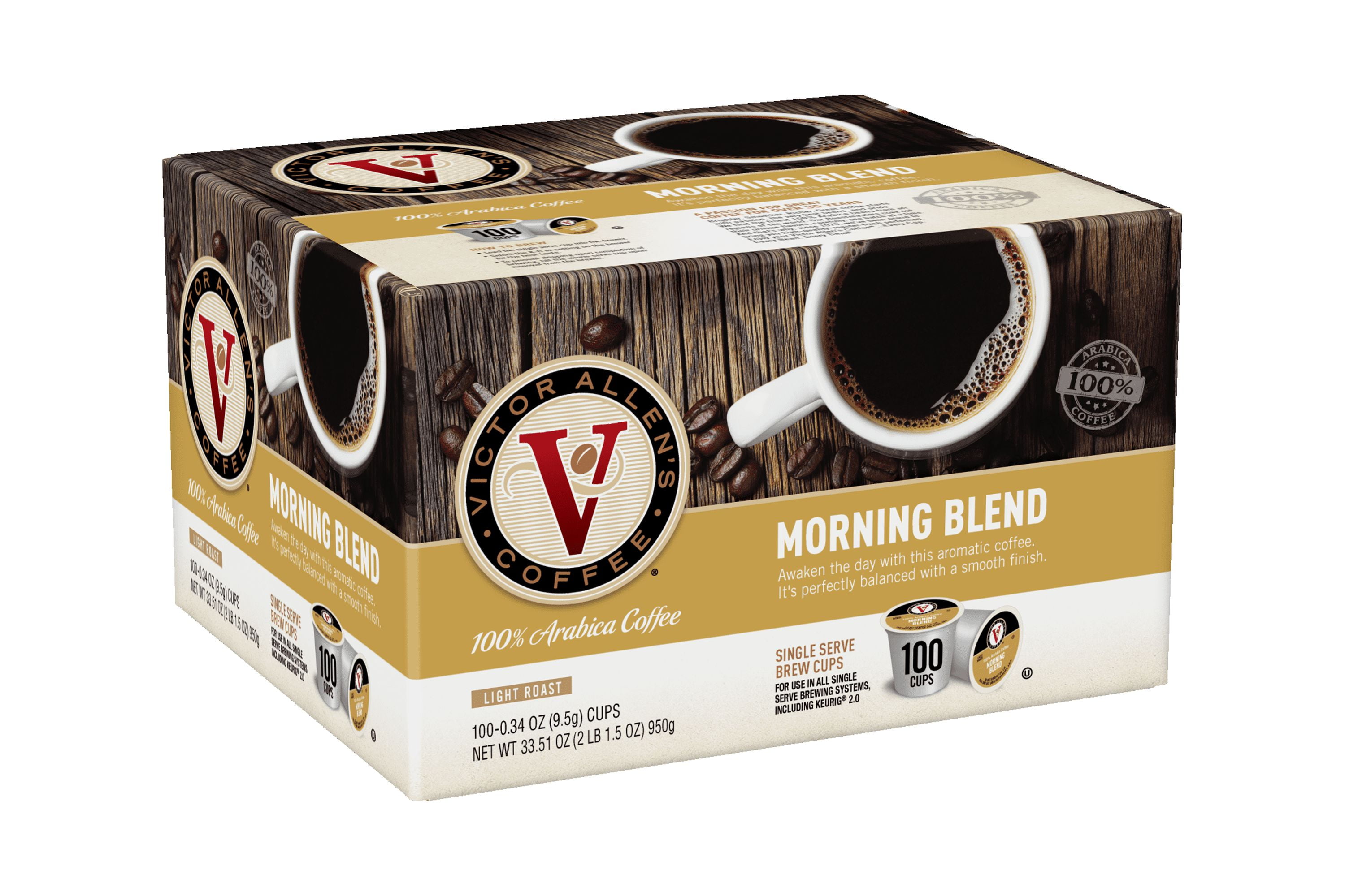 Victor Allen's Coffee Morning Blend, Light Roast, Single Serve Coffee ...