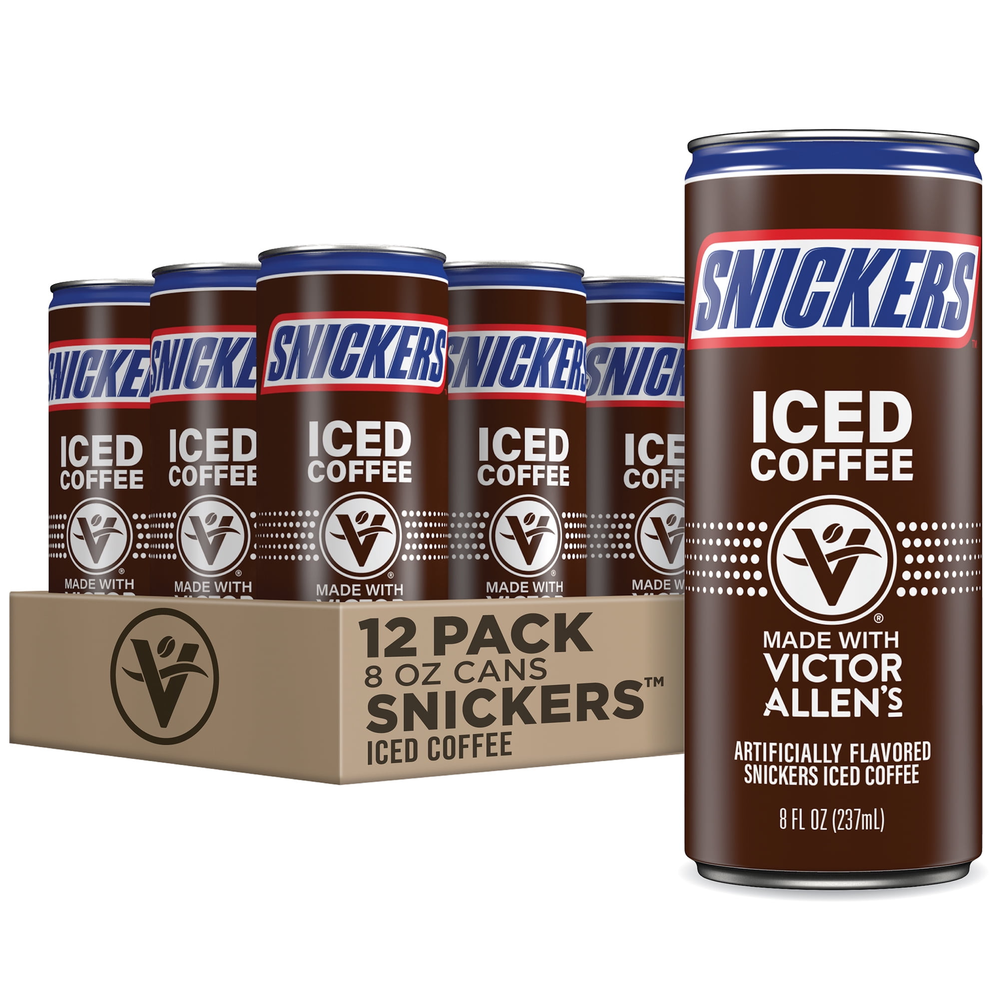 Victor Allen's Coffee Snickers Iced Coffee Latte Ready to Drink, 12 ...
