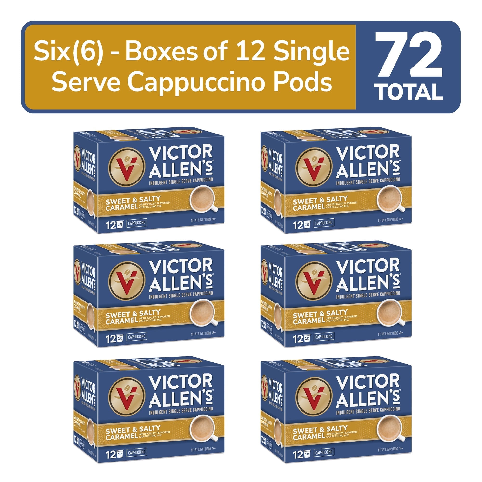 Victor Allen's Sweet and Salty Caramel Cappuccino, Single Serve K-Cup ...