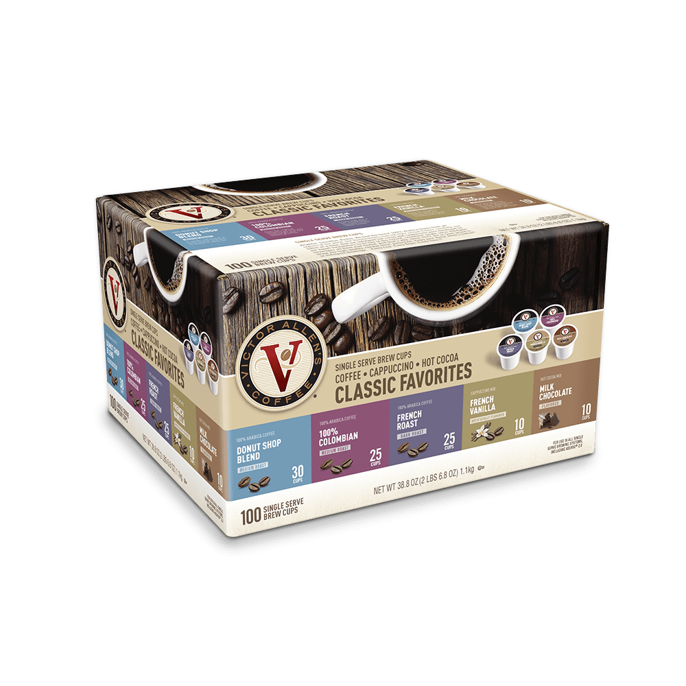 Victor Allen's Coffee Variety Pack, 100 Count, Single Serve Coffee Pods for Keurig K-Cup Brewers ...