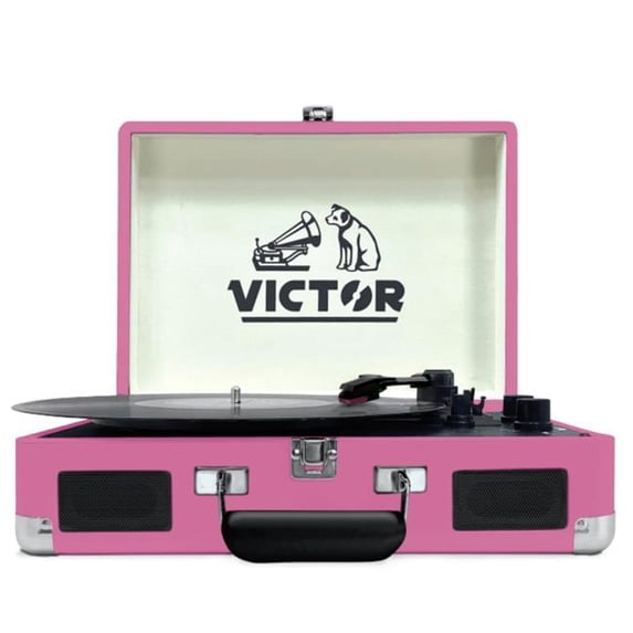 Victor Audio Victor Metro Dual Bluetooth Suitcase 3-Speed Turntable in ...