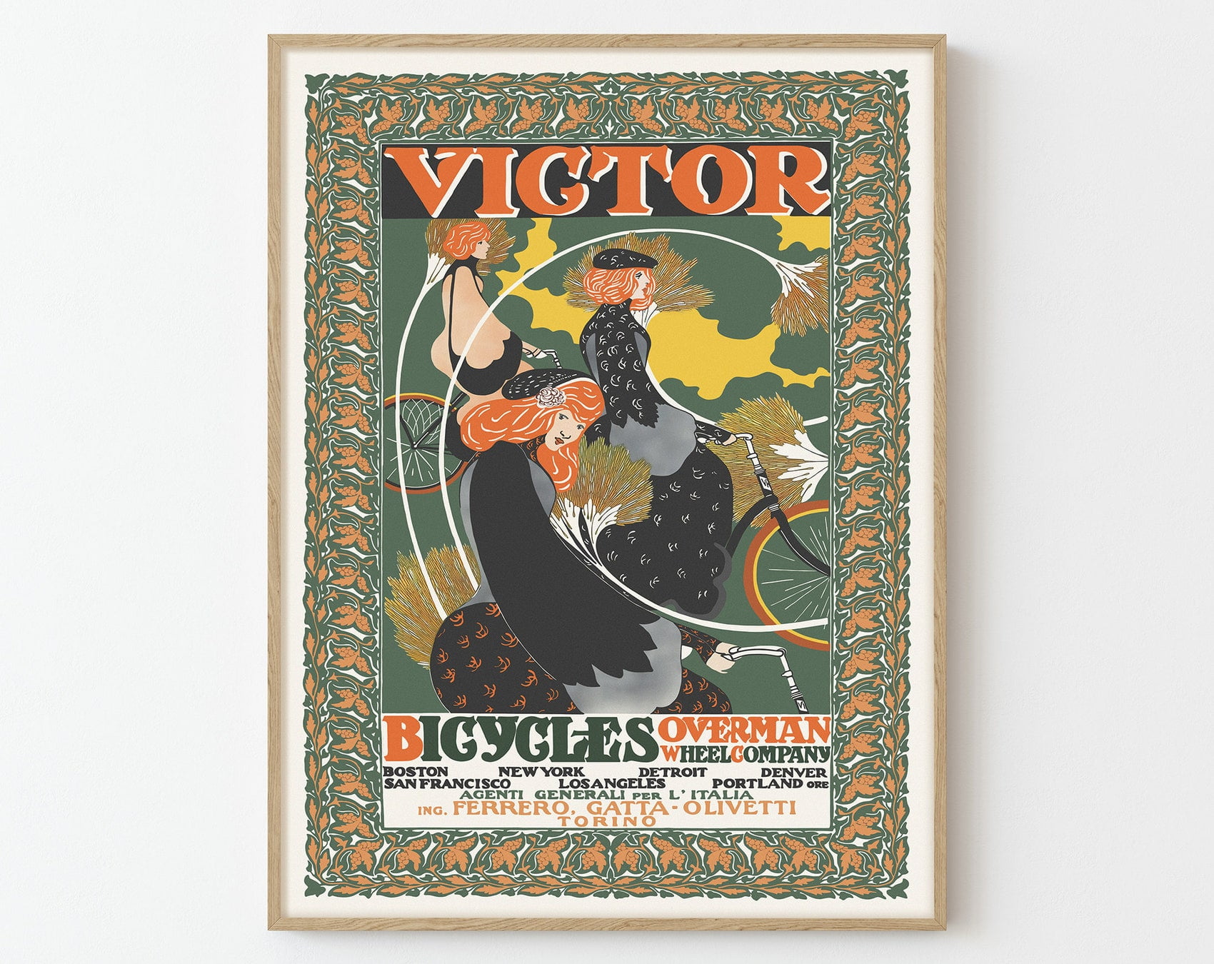 Victor Bicycles Vintage Advertising Poster Fine Art Print | Home Decor ...