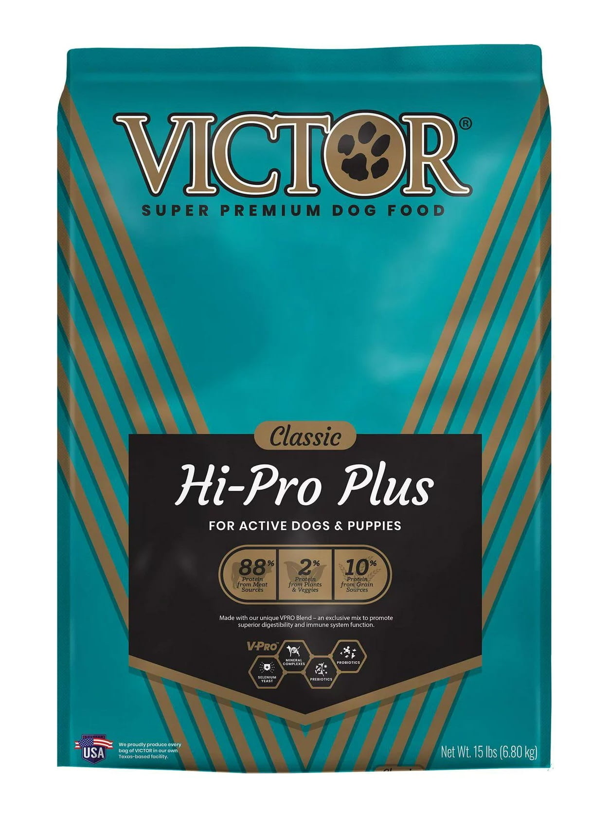 Victor Classic 5139 15lb Hi-Pro Plus High-Protein Beef Recipe Dry Dog ...