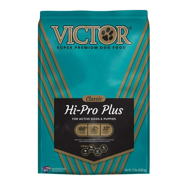 Victor Classic 5139 15lb Hi-Pro Plus High-Protein Beef Recipe Dry Dog ...