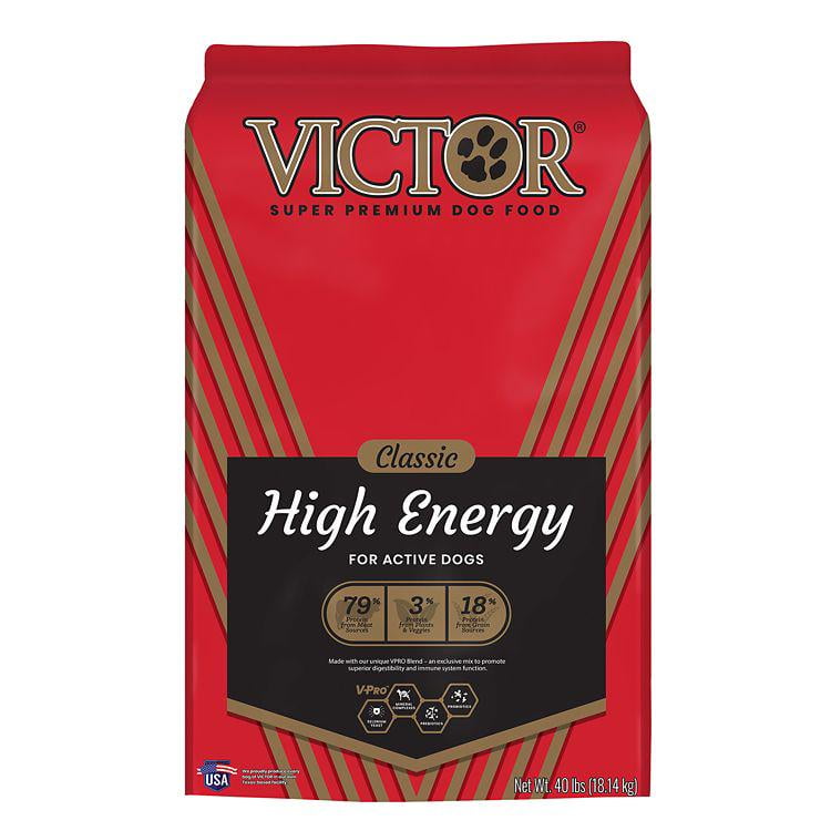 Victor Classic High Energy, All Life Stages, Dry Dog Food 40 lb ...