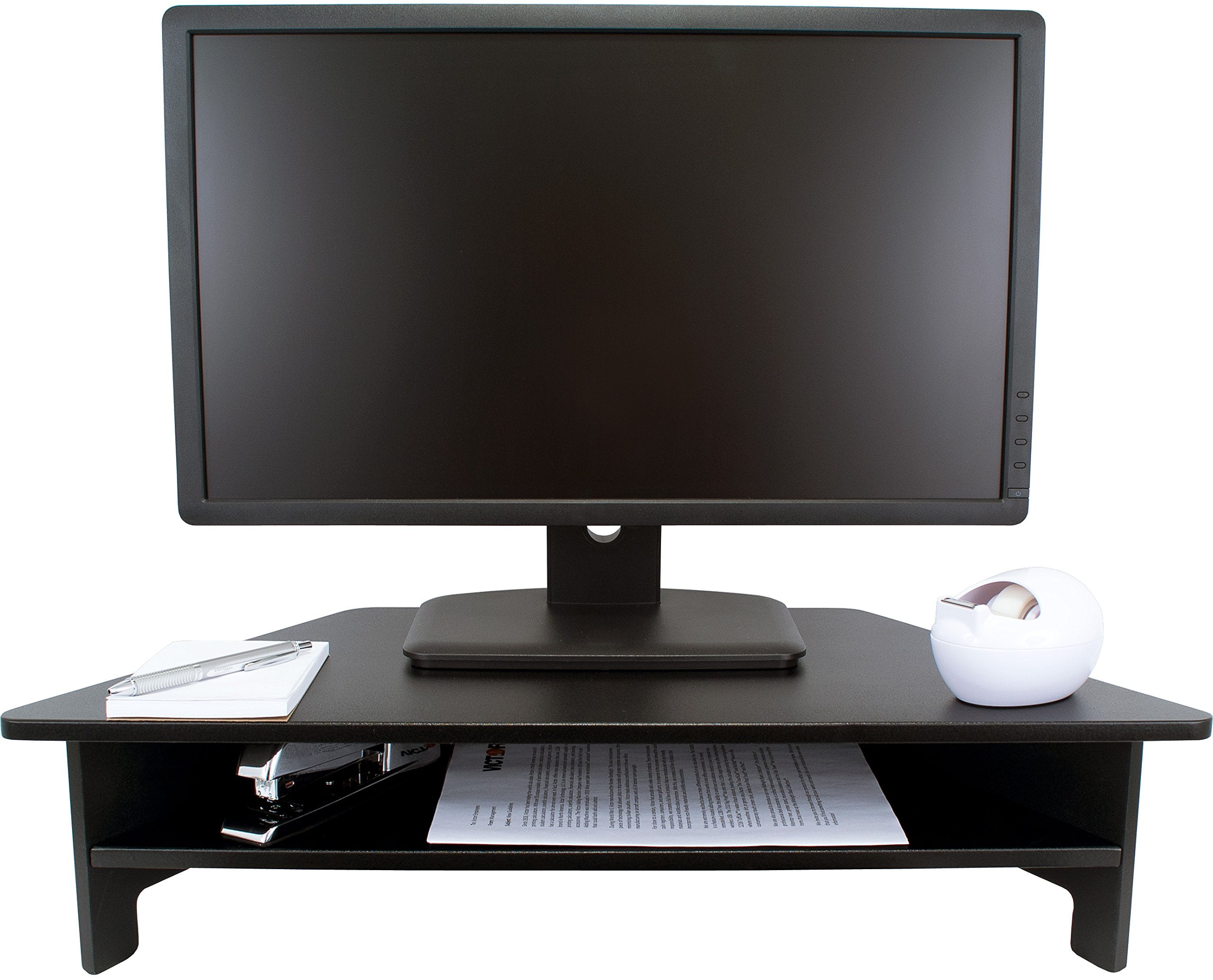 Victor DC050 High Rise Monitor Stand, Raises Monitor to Ergonomic Level ...