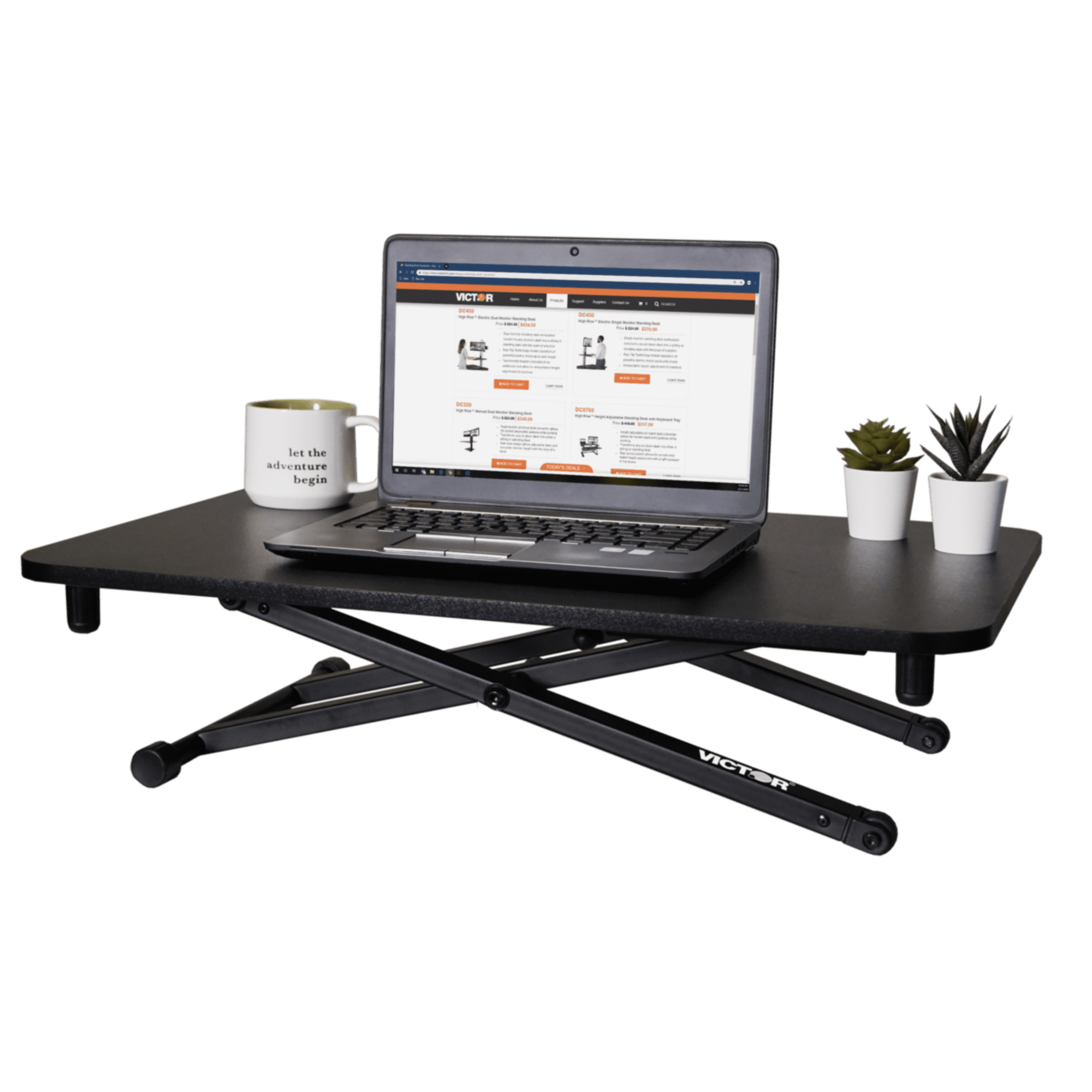 Victor DCX110 Height Adjustable Laptop Desk Riser, Portable, for Home ...