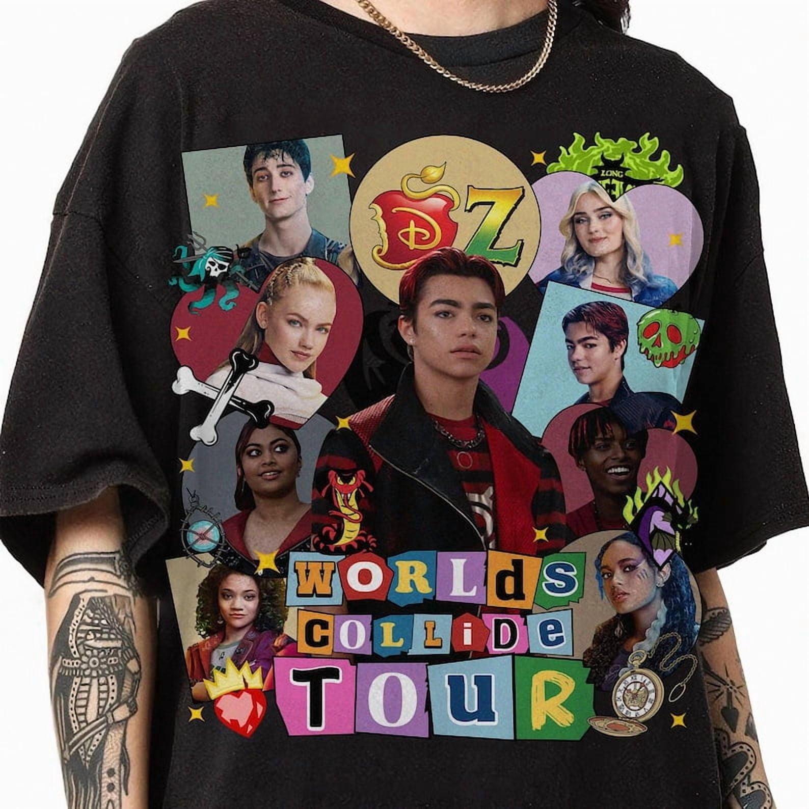 Victor DZ Worlds Collide Tour Shirt, Descendants x Zombies Scrapbook ...