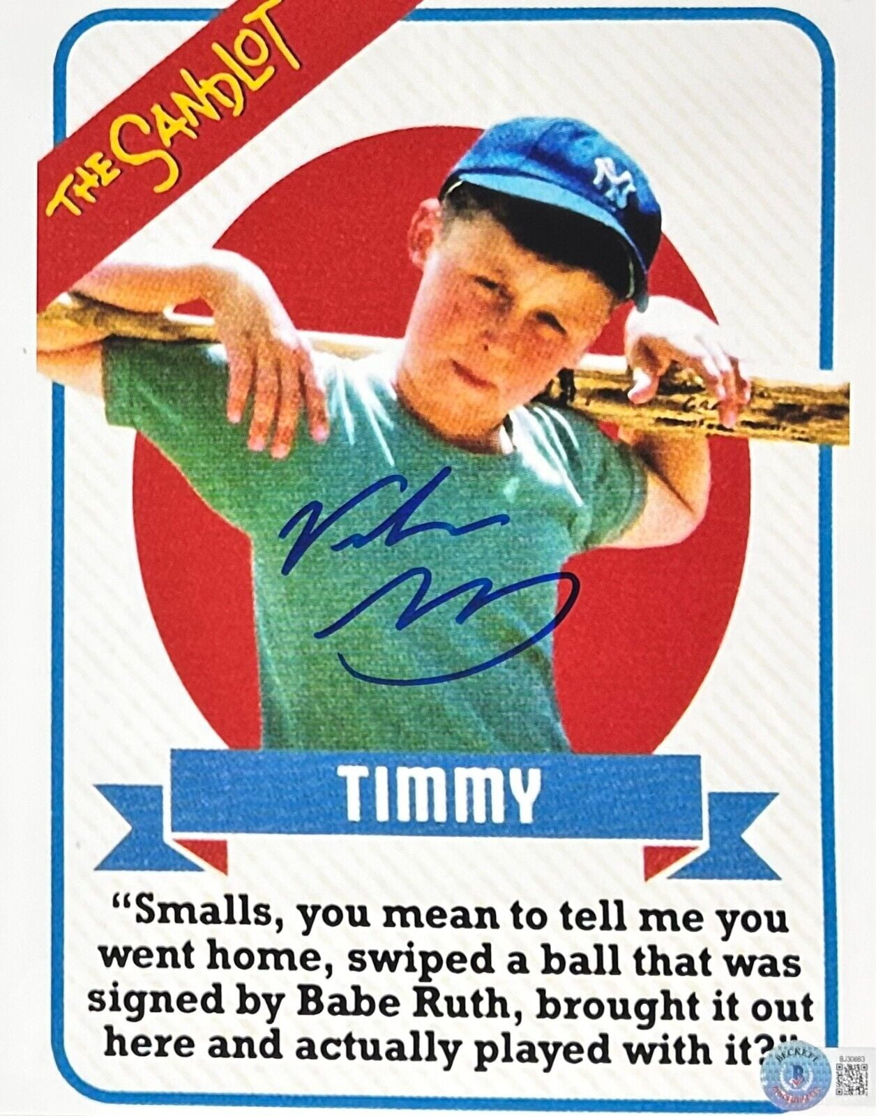 Victor DiMattia "Timmy Timmons" Signed 8x10 Beckett Authentic #2 The ...