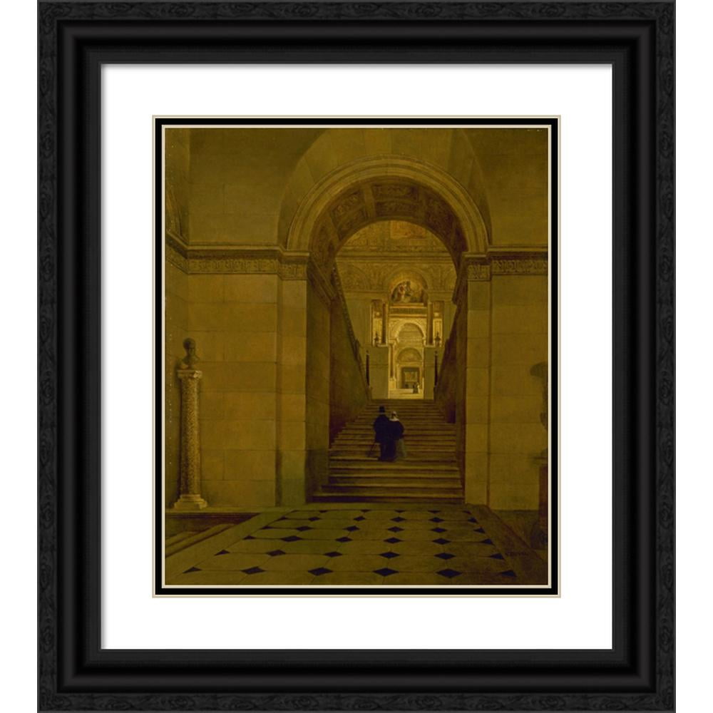 Victor Duval 12x14 Black Ornate Wood Framed Double Matted Museum Art ...