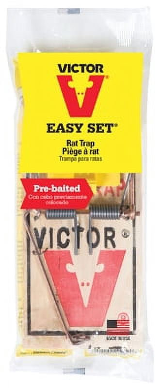 Victor EZ Set Rat Trap Original Wood Based Wire Snap Trap Provides Ins ...