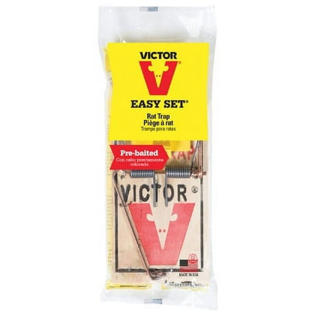 Victor EZ Set Rat Trap Original Wood Based Wire Snap Trap Provides Ins ...