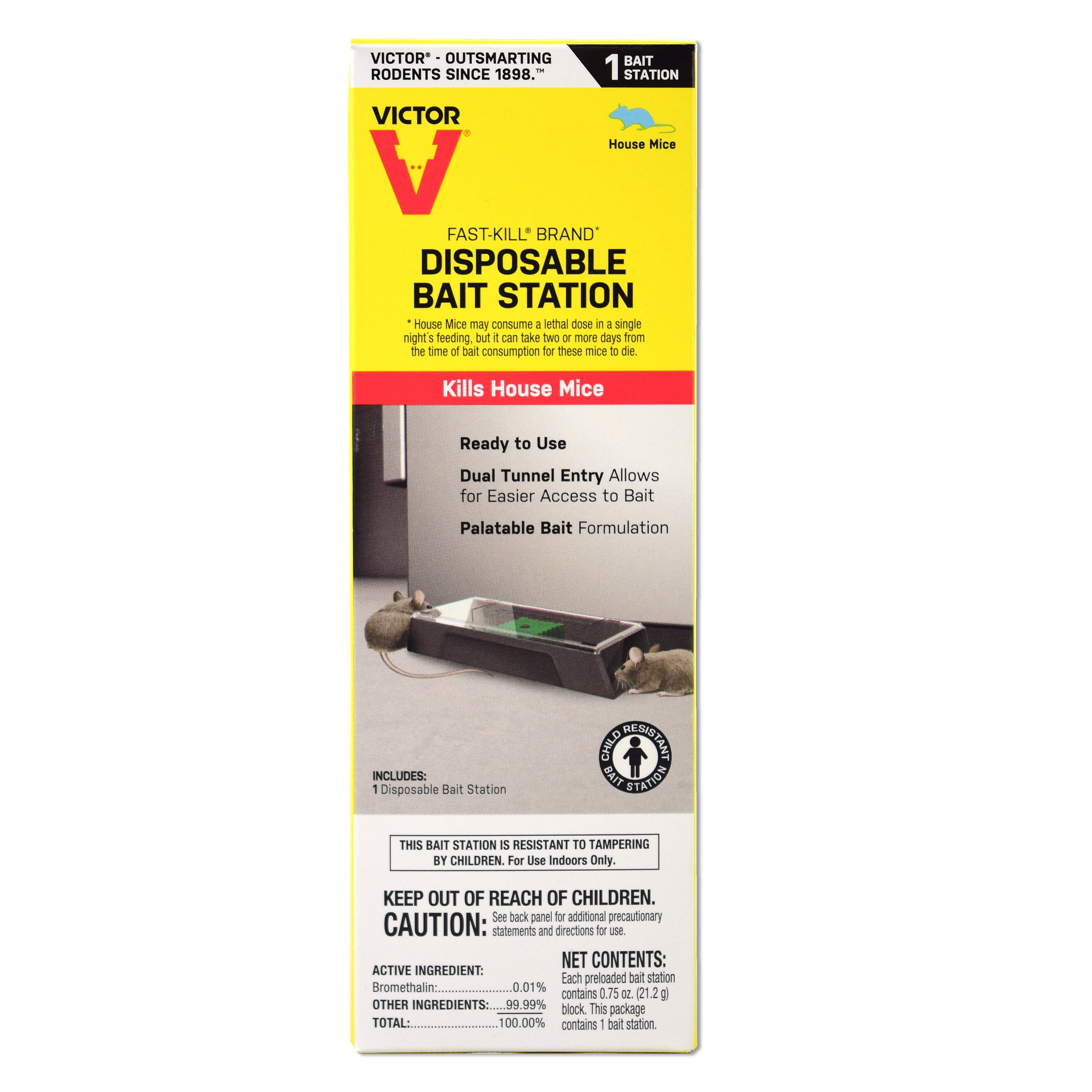 Victor Fast-Kill Brand Disposable Mouse Bait Station - Walmart.com
