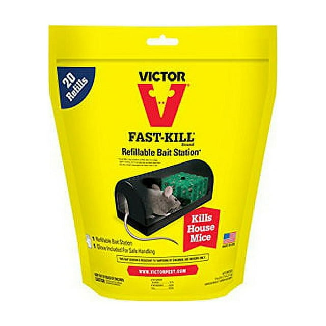 Victor Fast-Kill Refillable Bait Station with 20 Bait Refills - Walmart.com