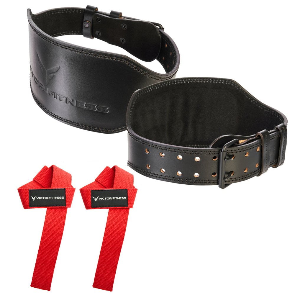 Victor Fitness 100% Top-Grain Leather Heavy-Duty Weightlifting Belt ...