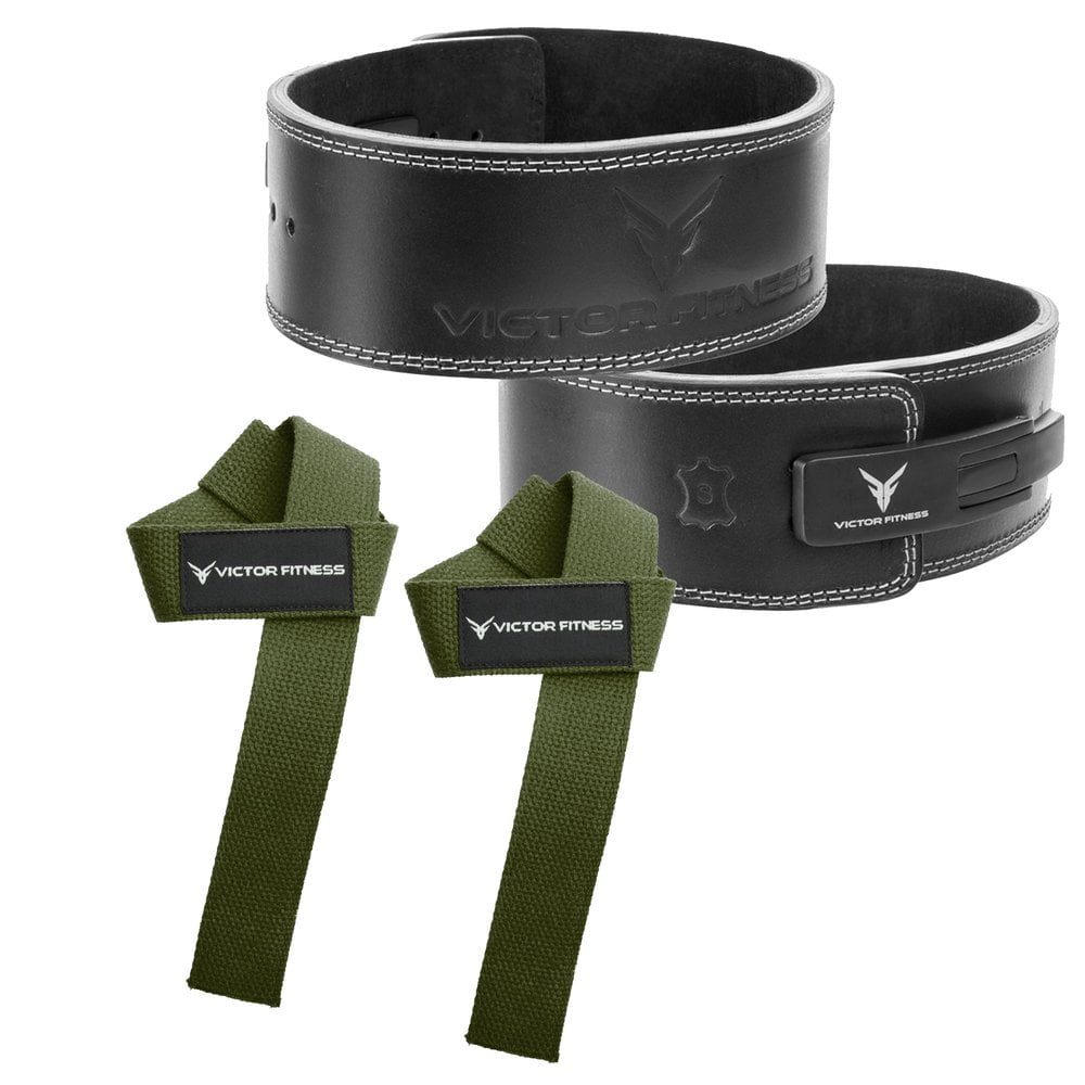 Victor Fitness 100% Top-Grain Leather Powerlifting Belt + 24 ...