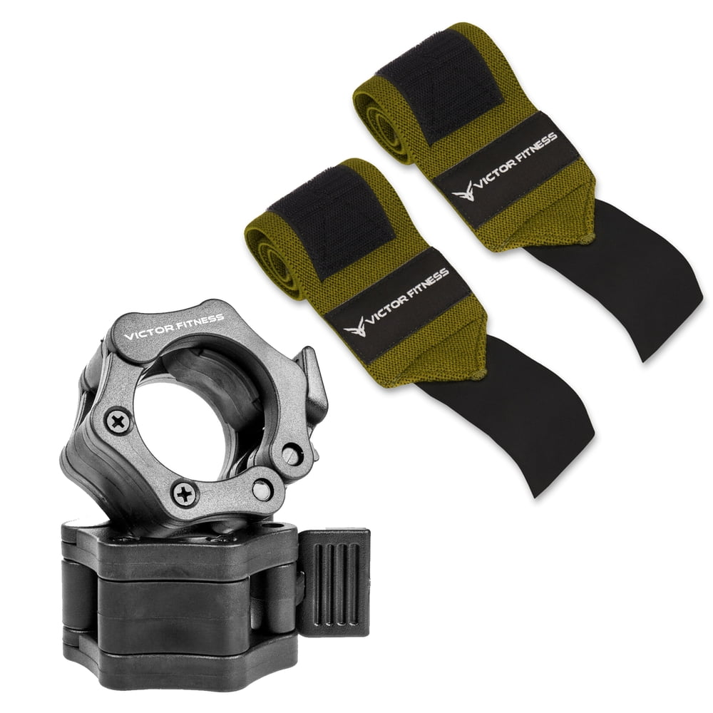 Victor Fitness 18" Elastic Wrist Straps and 2 Quick Release Lock ...