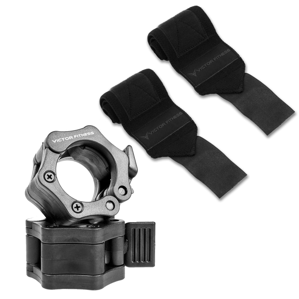 Victor Fitness 18" Elastic Wrist Straps and 2 Quick Release Lock ...