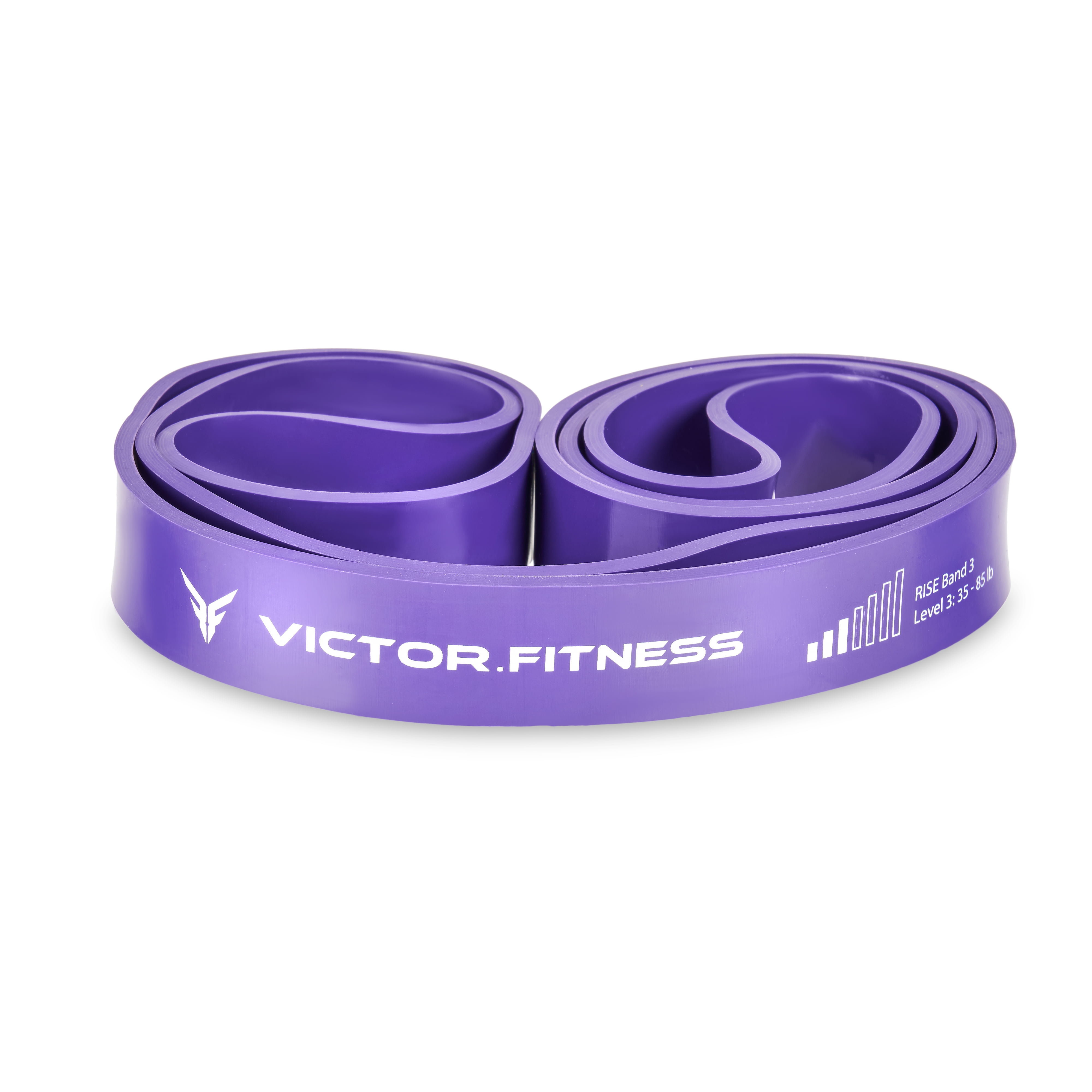 Victor.Fitness RISEband3 - Purple - Level 3 Purple RISE Band. 35-85lb ...