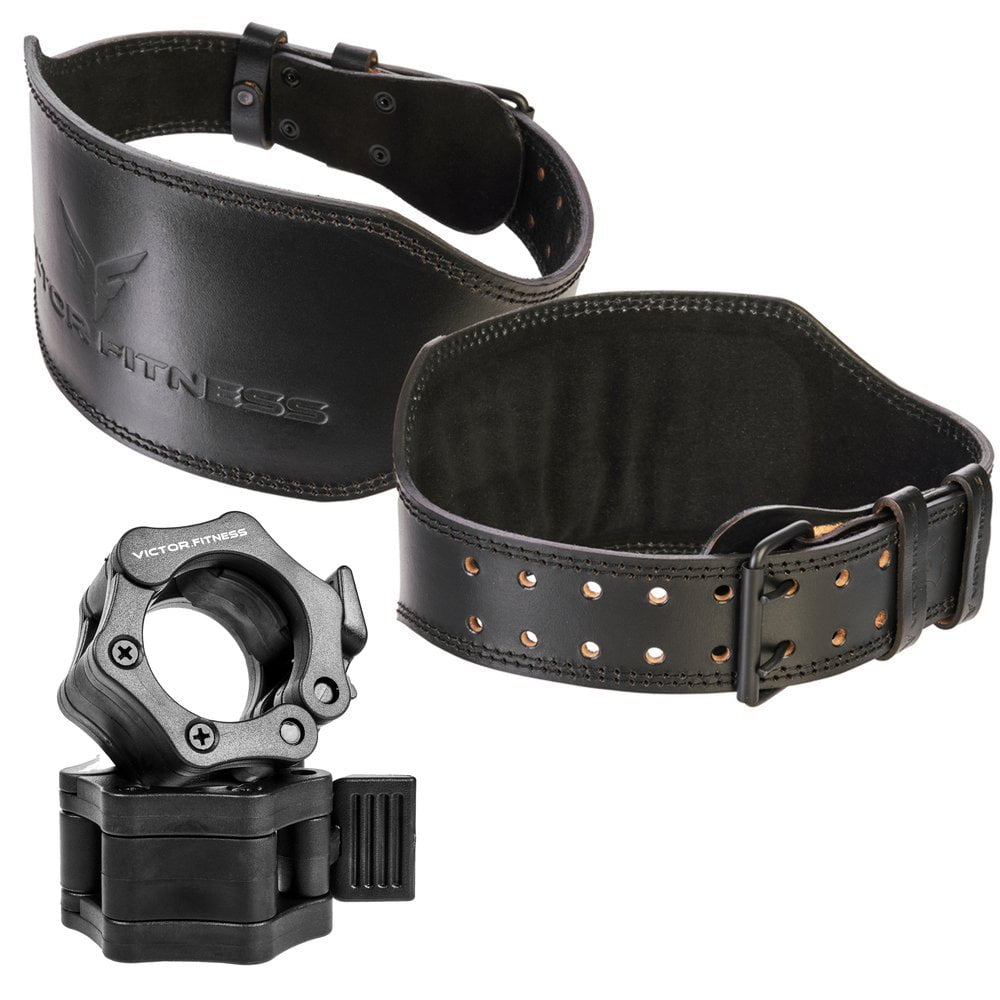 Victor Fitness Tapered Weight Lifting Belt + Quick Release Barbell ...