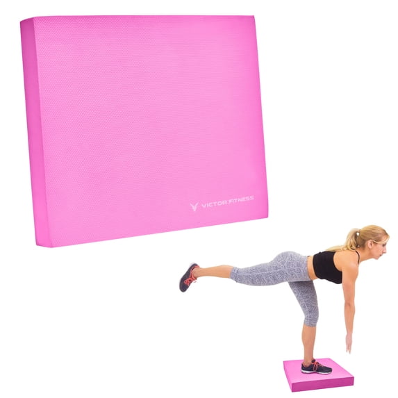 Victor Fitness VFBMPK (Pink) Non-Slip Balance Foam Mat for Stability ...