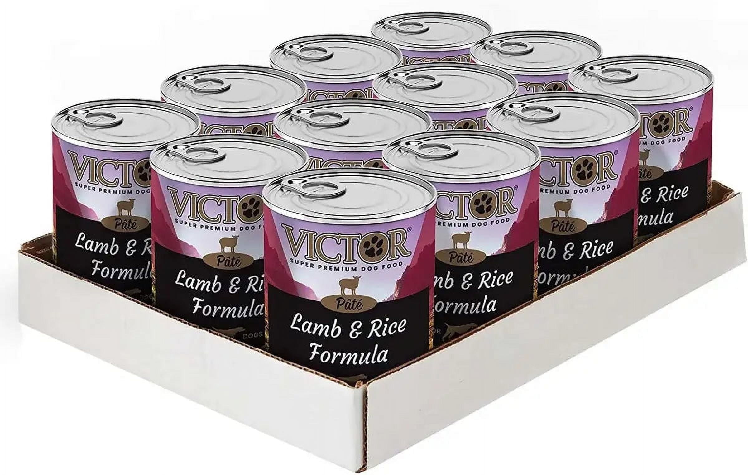 Victor Lamb And Rice Recipe Canned Wet Dog Food, 12-Pack, Healthy Moist ...