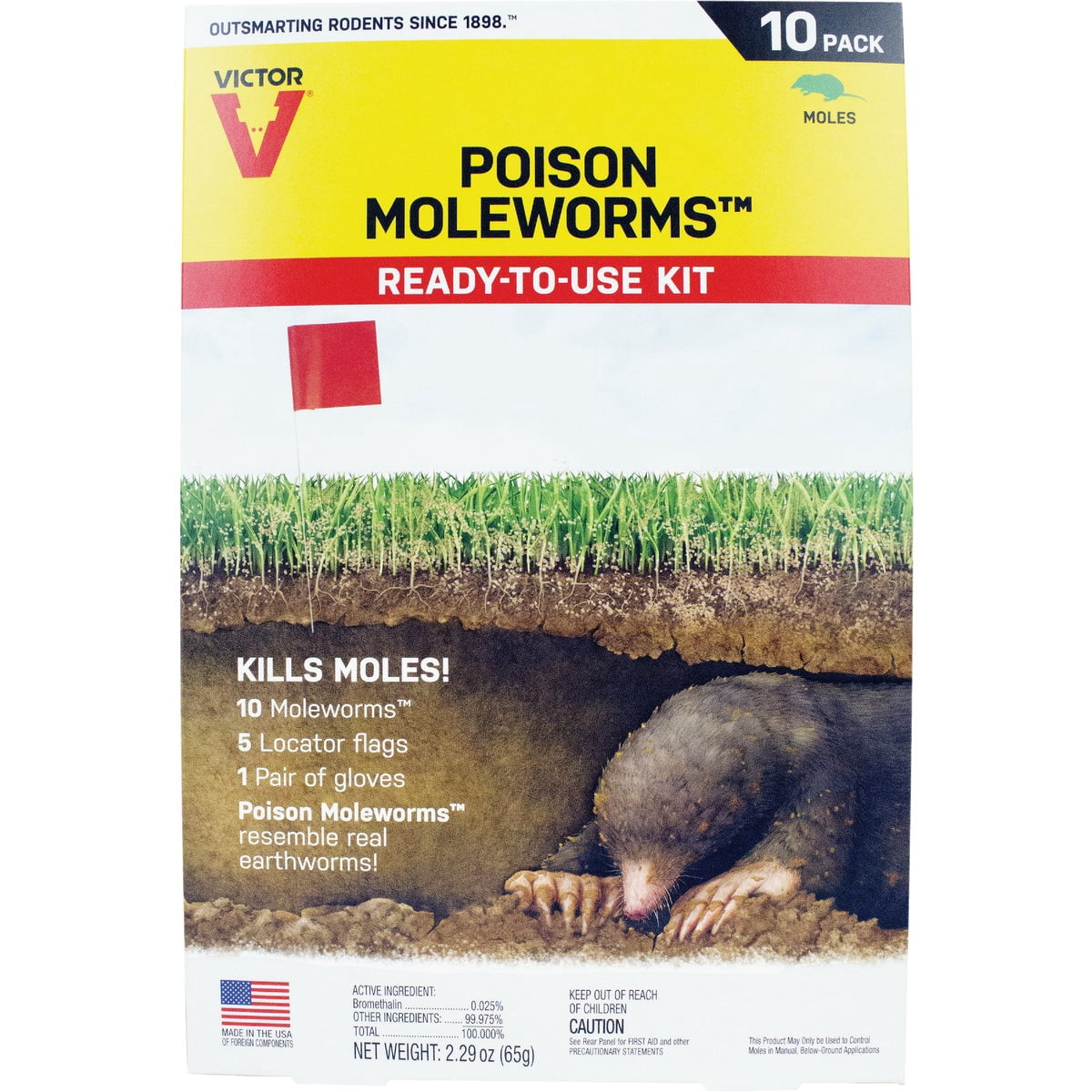 Victor M6009 Poison Moleworms, Yellow - Single Pack - Walmart.com