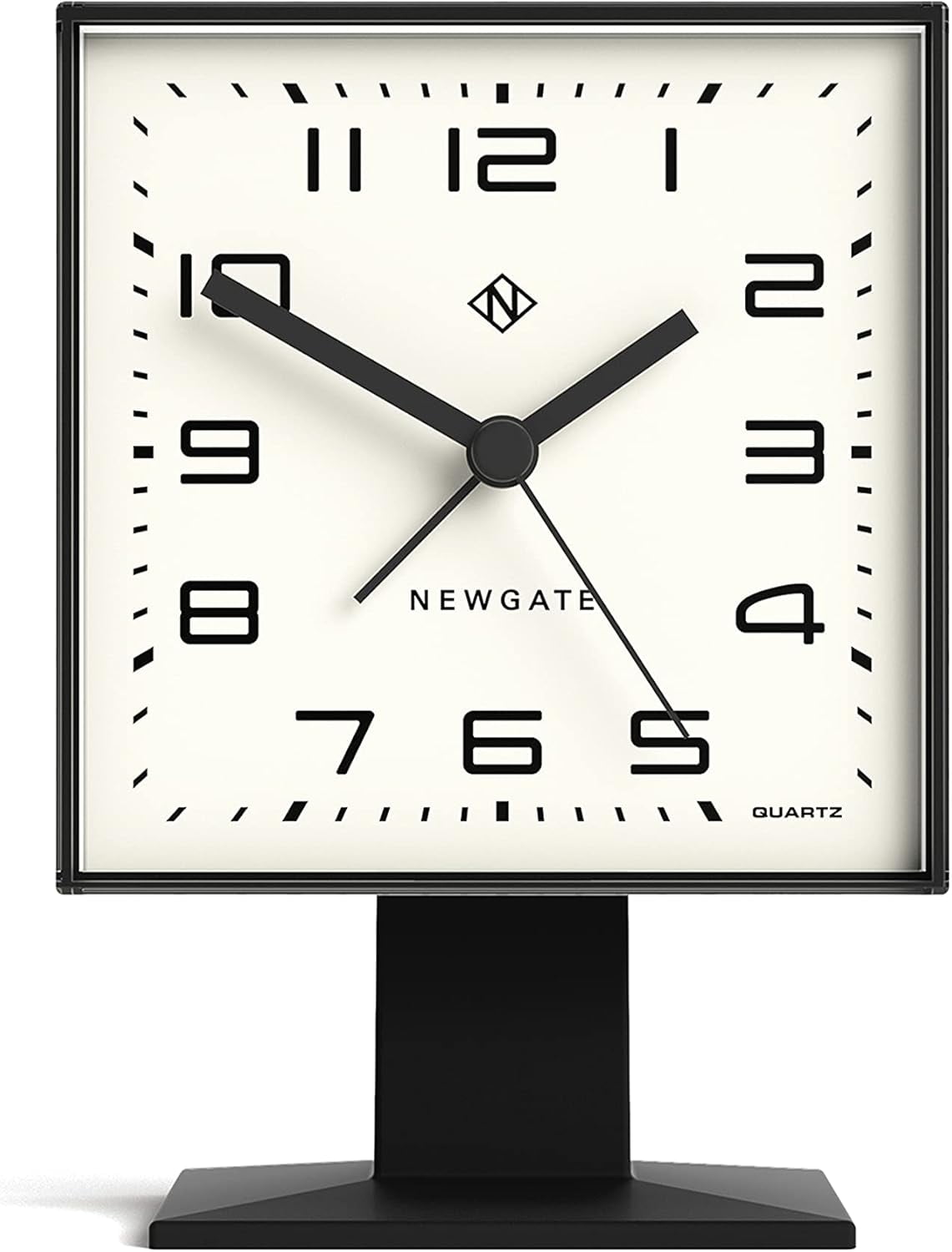 ® Victor Mid-Century Alarm/Desk Clock - Square Alarm Clock - Analogue ...