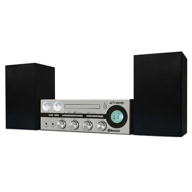 Victor Milwaukee 50W Desktop CD Stereo System w Bluetooth, CD Player ...