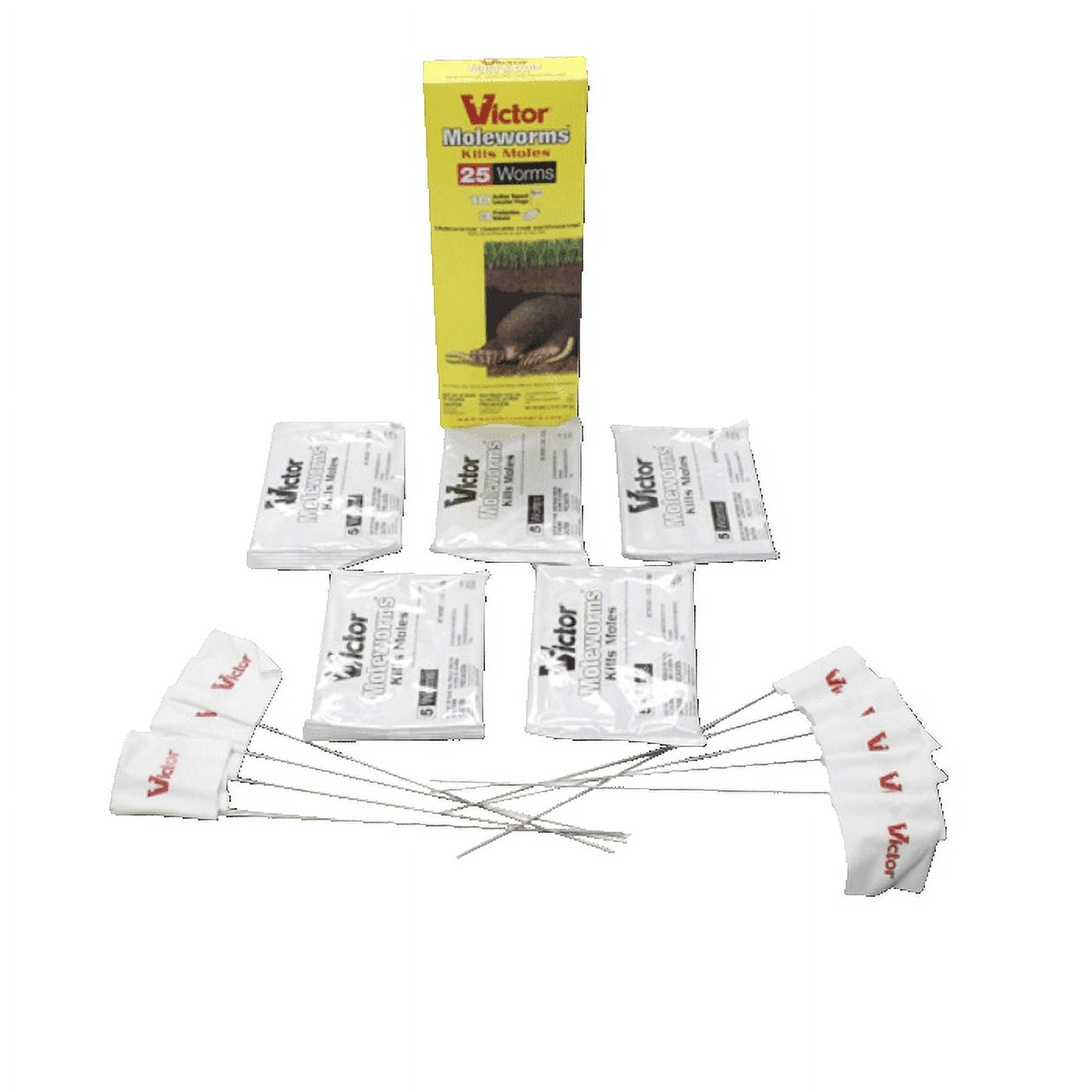 Victor Mole Worms 5 Worms- Bromethalin Mold Bait - Walmart.com