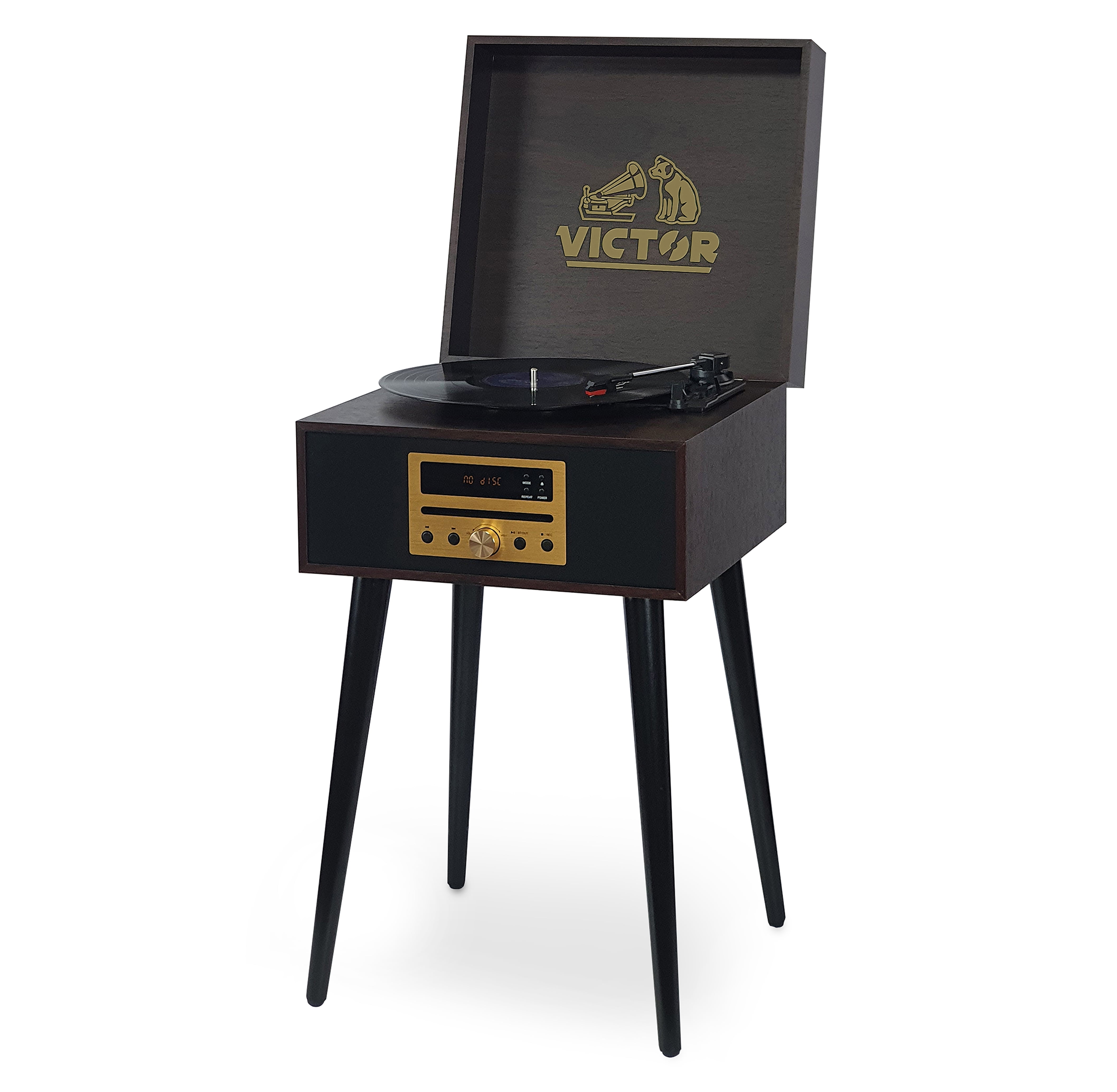 Victor Newbury 8-in-1 Stereo System with CD Player, USB Slot, AM/FM ...