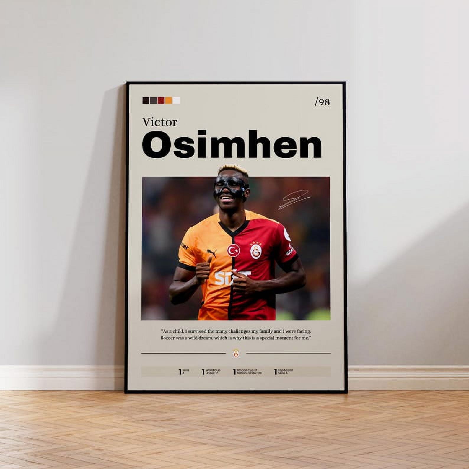 Victor Osimhen Poster, Soccer Star Print, Football Decor, Sports ...