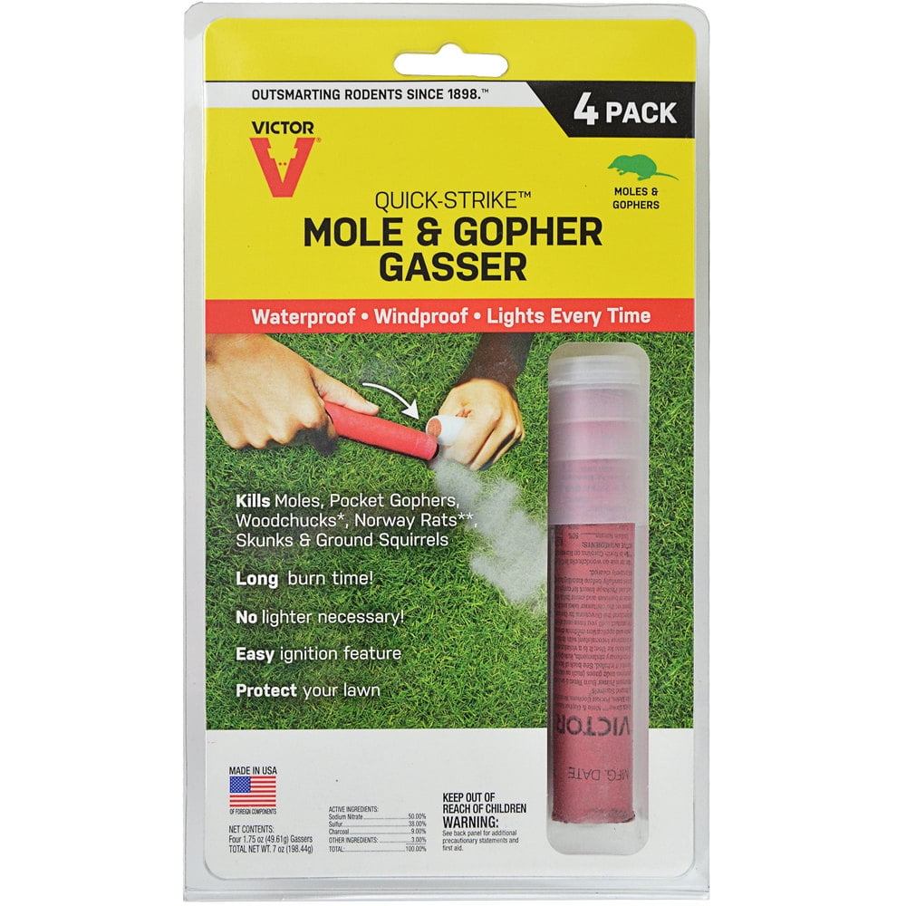 Victor Pest (#M6004) Quick Strike Mole & Gopher Gasser, 4-pack ...