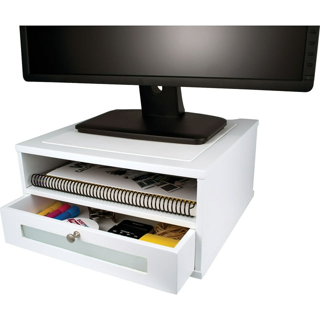 Victor Pure Monitor Riser - Stand - for monitor - metal, glass, wood ...