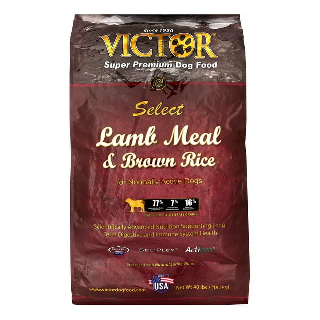 Victor Select Premium Lamb & Rice Kibble, Dry Dog Food, 40 lb - Walmart.com