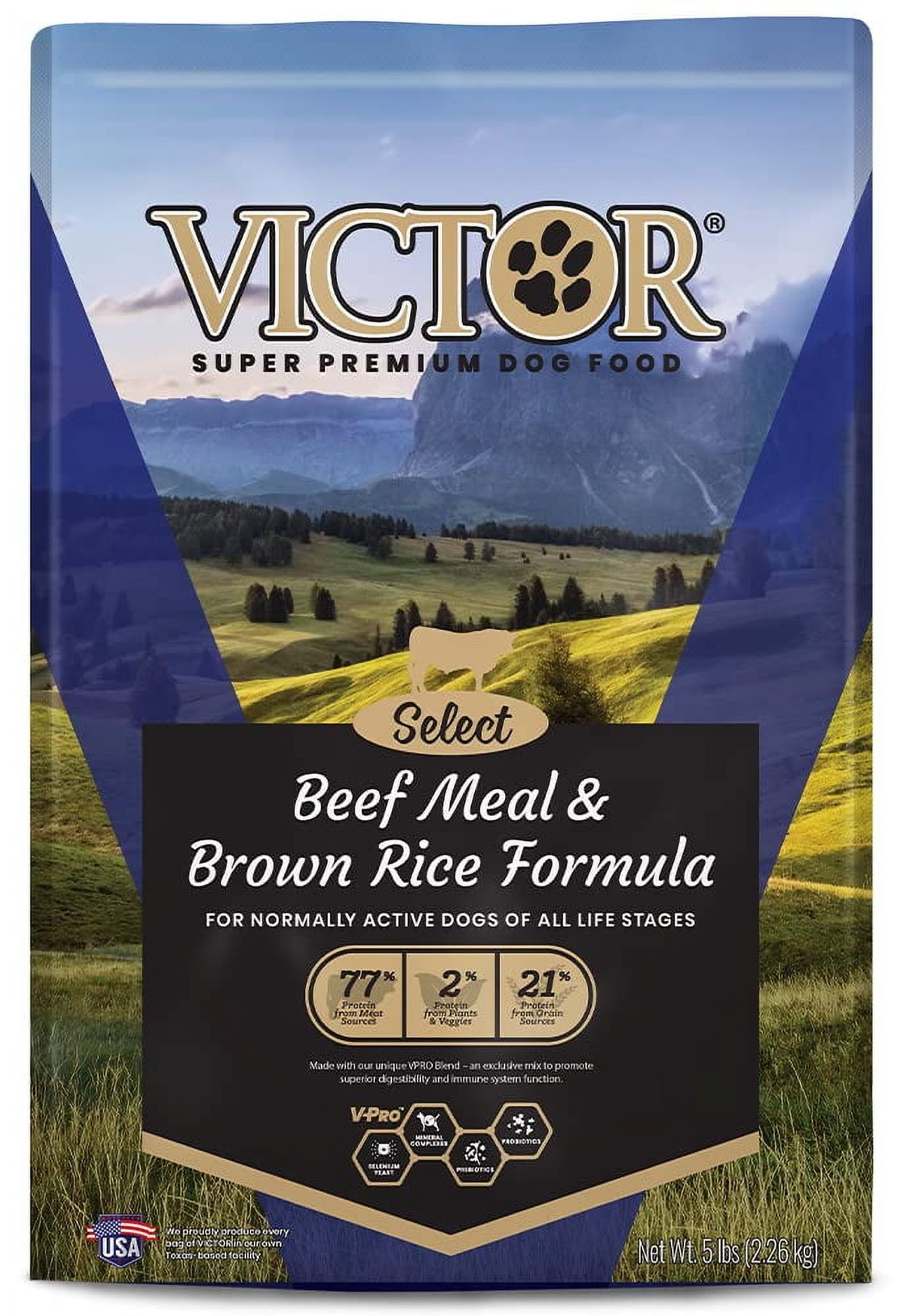 Victor Super Premium Dog MMF7 Food - Select - Beef Meal & Brown Rice ...